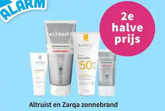 Altruist en Zarqa zonnebrand aanbieding bij Plein.nl