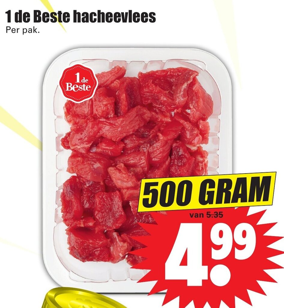 1 de Beste hacheevlees 500g aanbieding bij Dirk