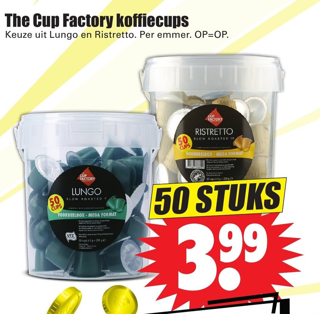 The cup factory koffiecups aanbieding bij Dirk