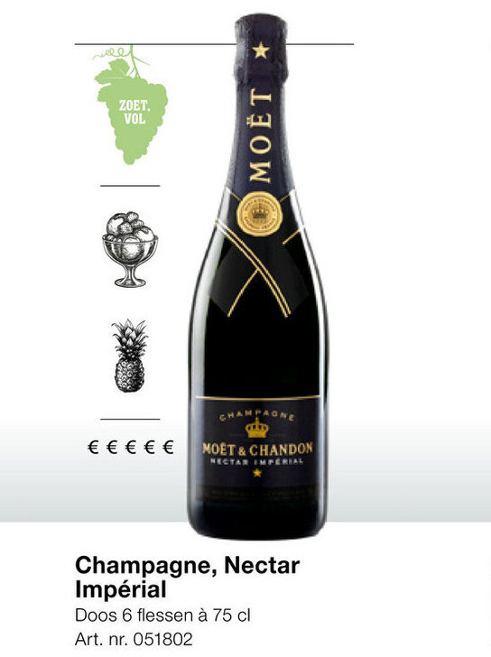 Champagne, nectar imperial 75cl aanbieding bij Bidfood