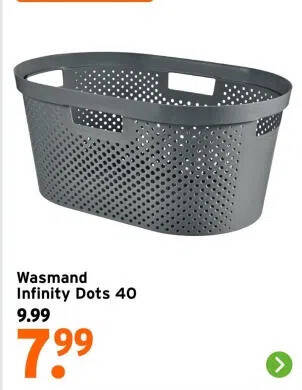 Wasmand Infinity Dots 40 aanbieding bij GAMMA