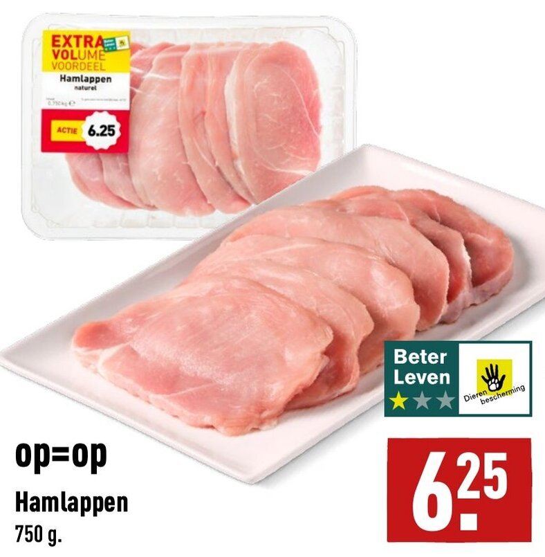 Hamlappen 750g aanbieding bij ALDI