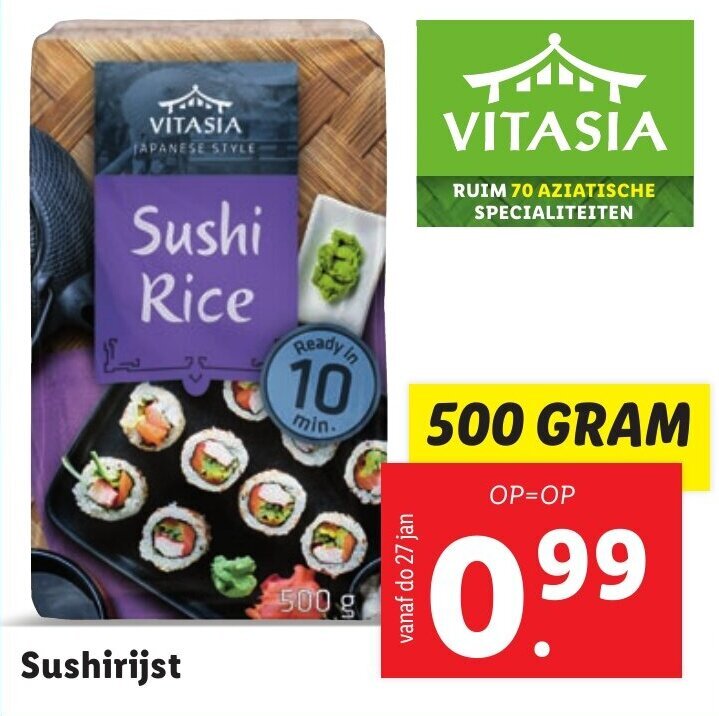 Sushirijst 500g aanbieding bij Lidl