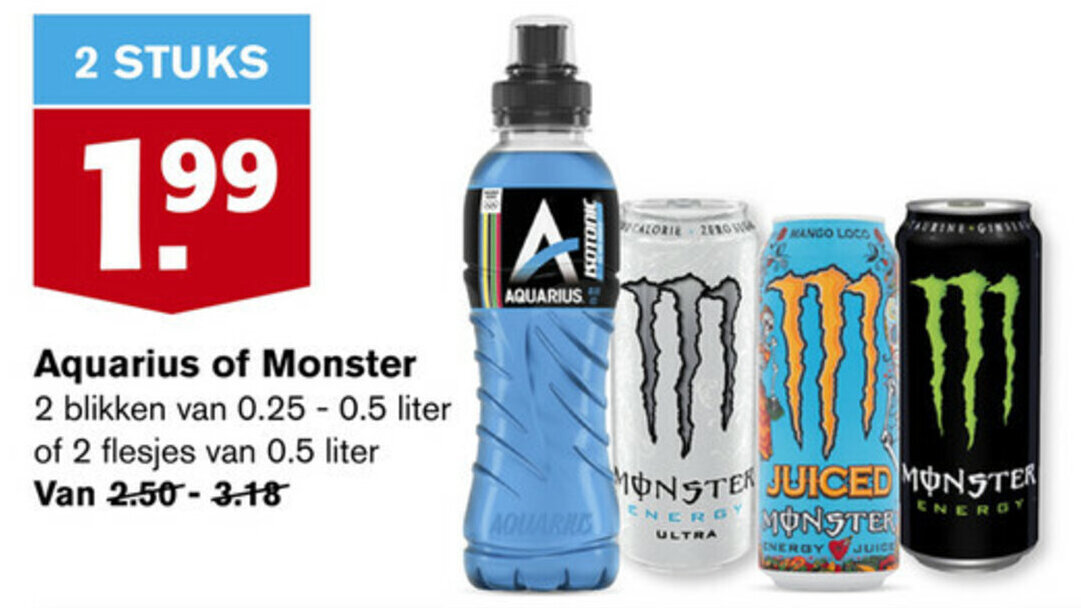 Aquarius of Monster aanbieding bij Hoogvliet