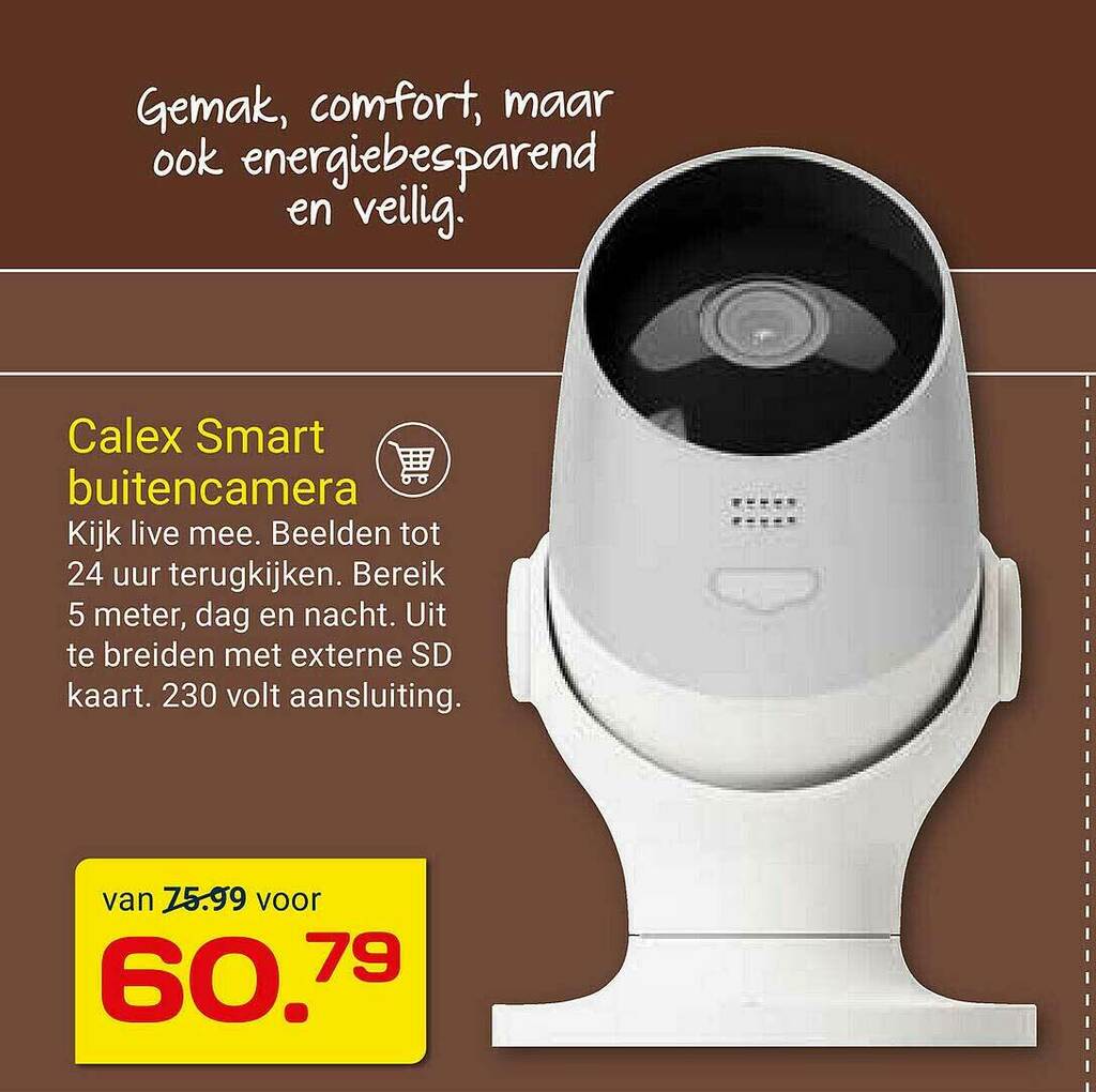 Calex Smart Buitencamera aanbieding bij Kluswijs