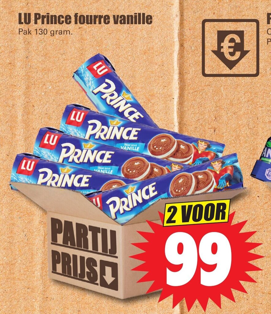 LU Prince fourre vanille aanbieding bij Dirk