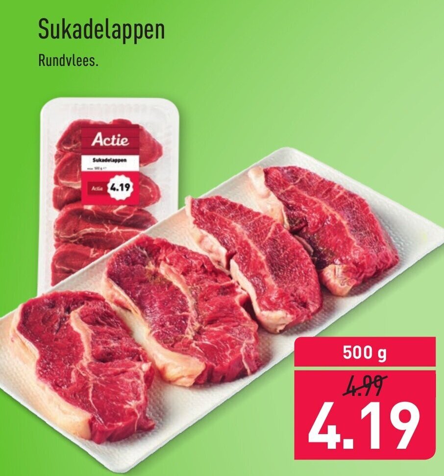 Sukadelappen 500g aanbieding bij ALDI
