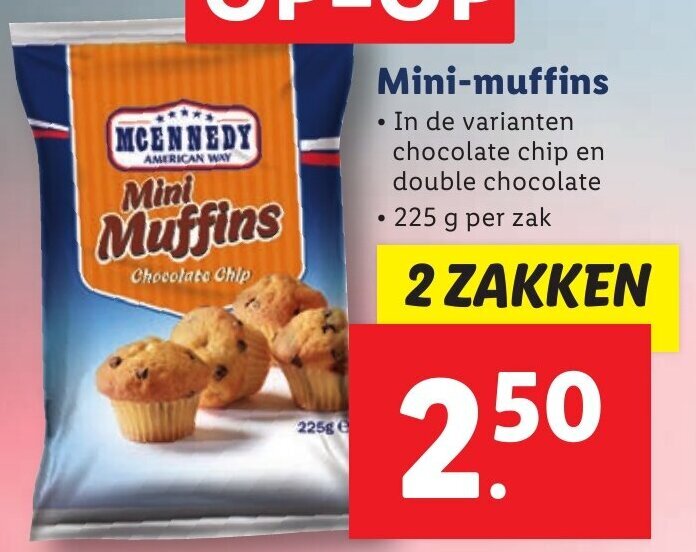 Mini-muffins 225g aanbieding bij Lidl