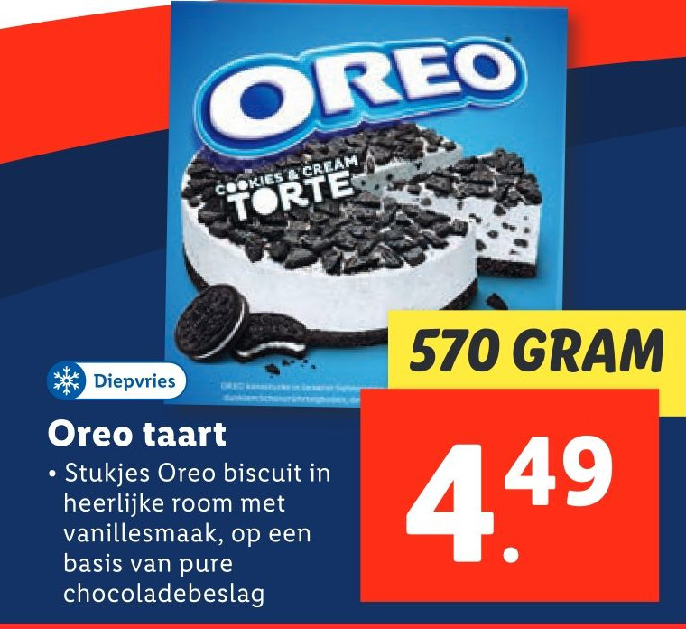 Oreo taart aanbieding bij Lidl