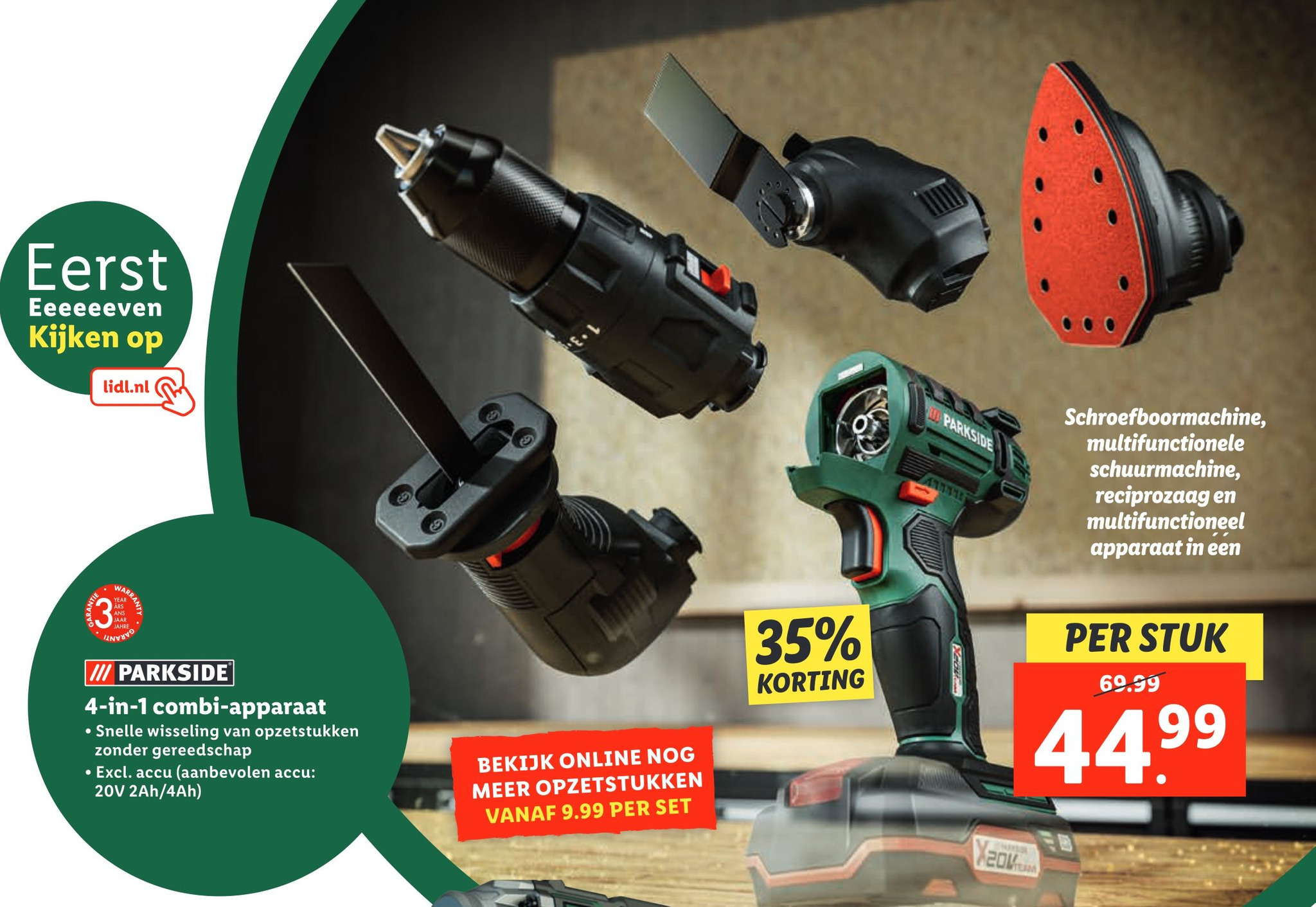 I PARKSIDE 4-in-1 combi-apparaat aanbieding bij Lidl