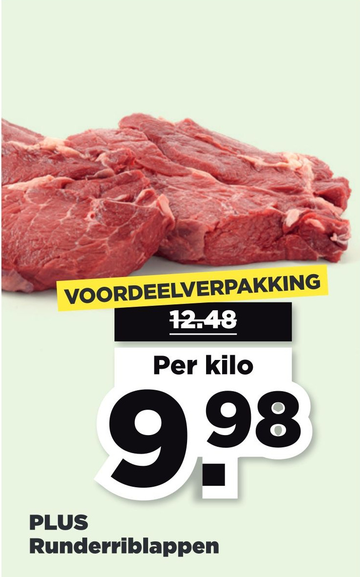 PLUS Runderriblappen aanbieding bij PLUS