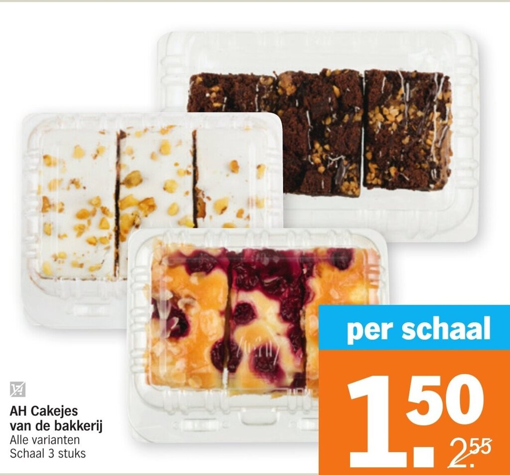 AH Cakejes van de bakkerij aanbieding bij Albert Heijn
