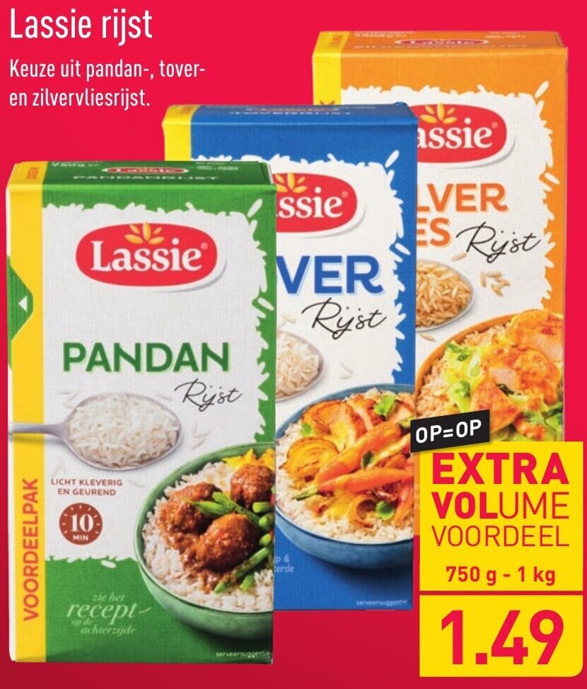 Lassie rijst 750g - 1kg aanbieding bij ALDI