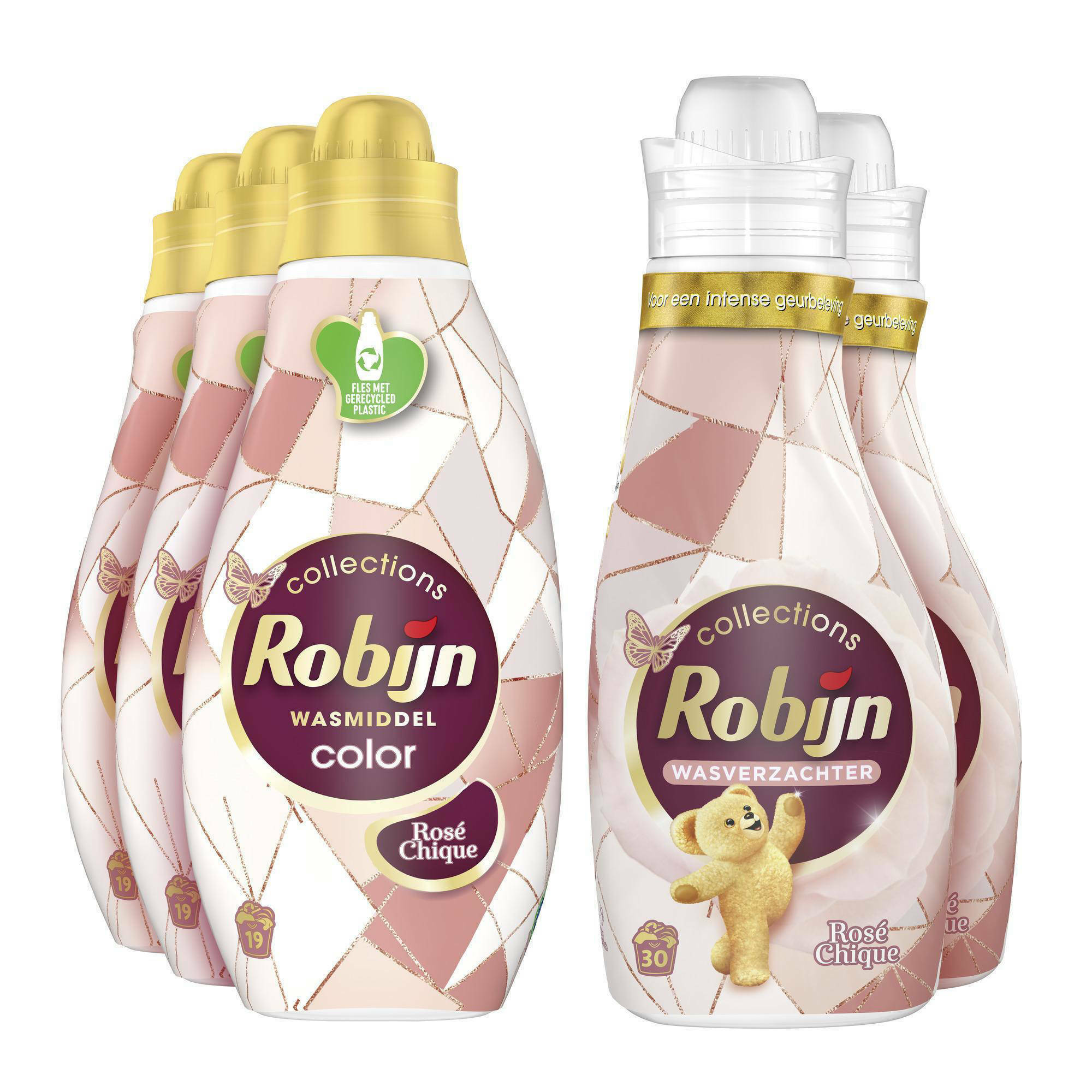 Robijn Color Rosé Chique Voordeelverpakking - 3 x 20 wasbeurten + 2 x ...