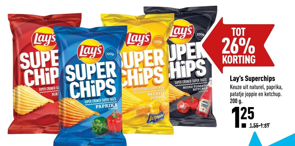 Lay's superchips 200g aanbieding bij ALDI