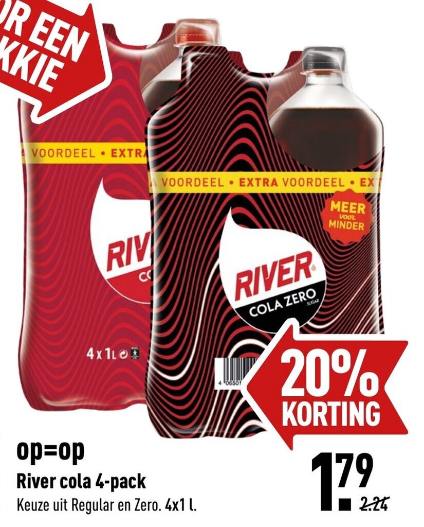 River cola 4-pack aanbieding bij ALDI