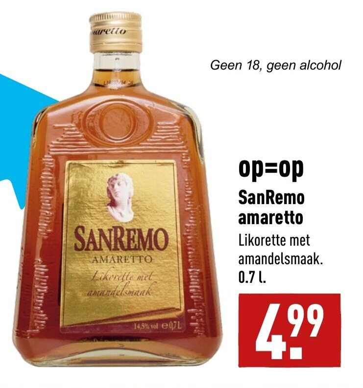 Sanremo amaretto aanbieding bij ALDI
