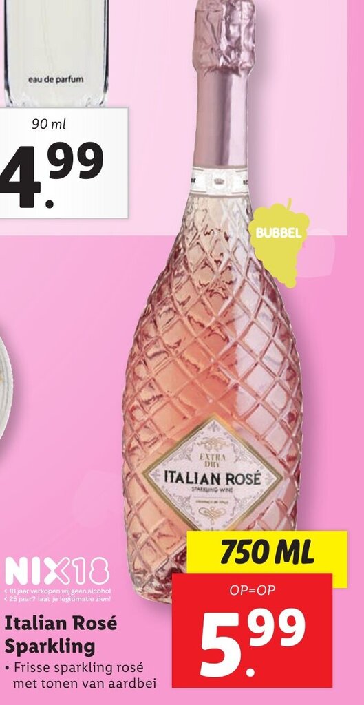 Italian Rose Sparkling 750ml aanbieding bij Lidl
