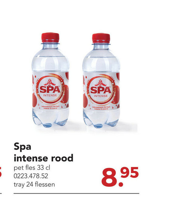 Spa intense rood pet fles 33 cl aanbieding bij Zegro