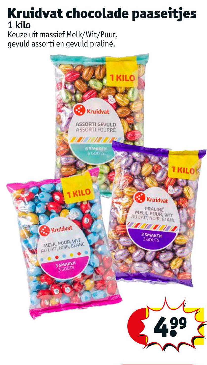 Kruidvat chocolade paaseitjes aanbieding bij Kruidvat