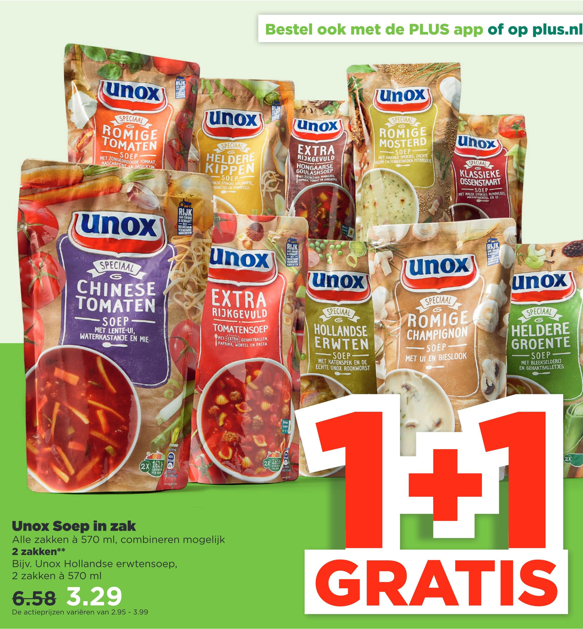 Unox Soep in zak aanbieding bij PLUS