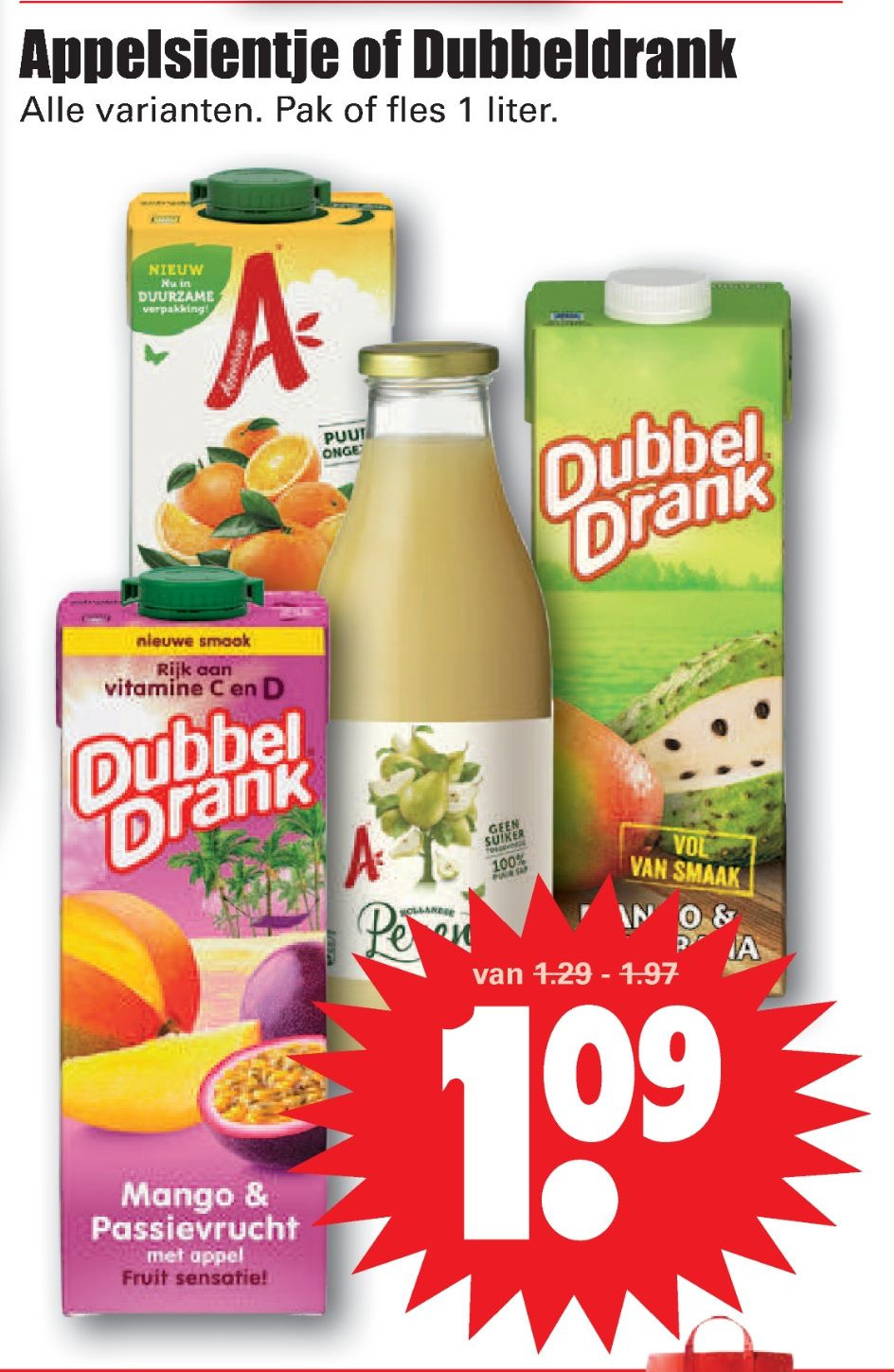 Appelsientje of Dubbeldrank aanbieding bij Dirk