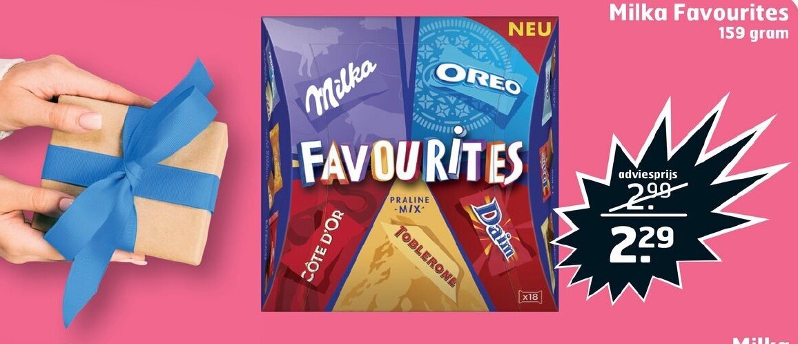 Milka favourites 159g aanbieding bij Trekpleister