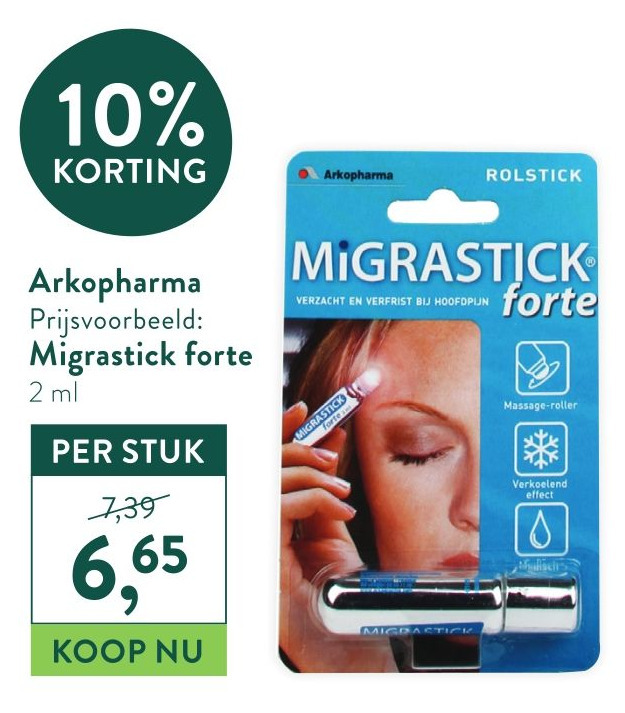 Arkopharma Migrastick forte aanbieding bij Holland & Barrett