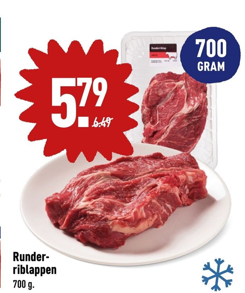 Runder-riblappen 700g aanbieding bij ALDI