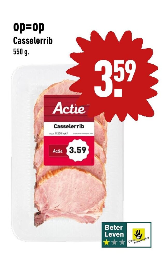 Casselerrib 550g aanbieding bij ALDI