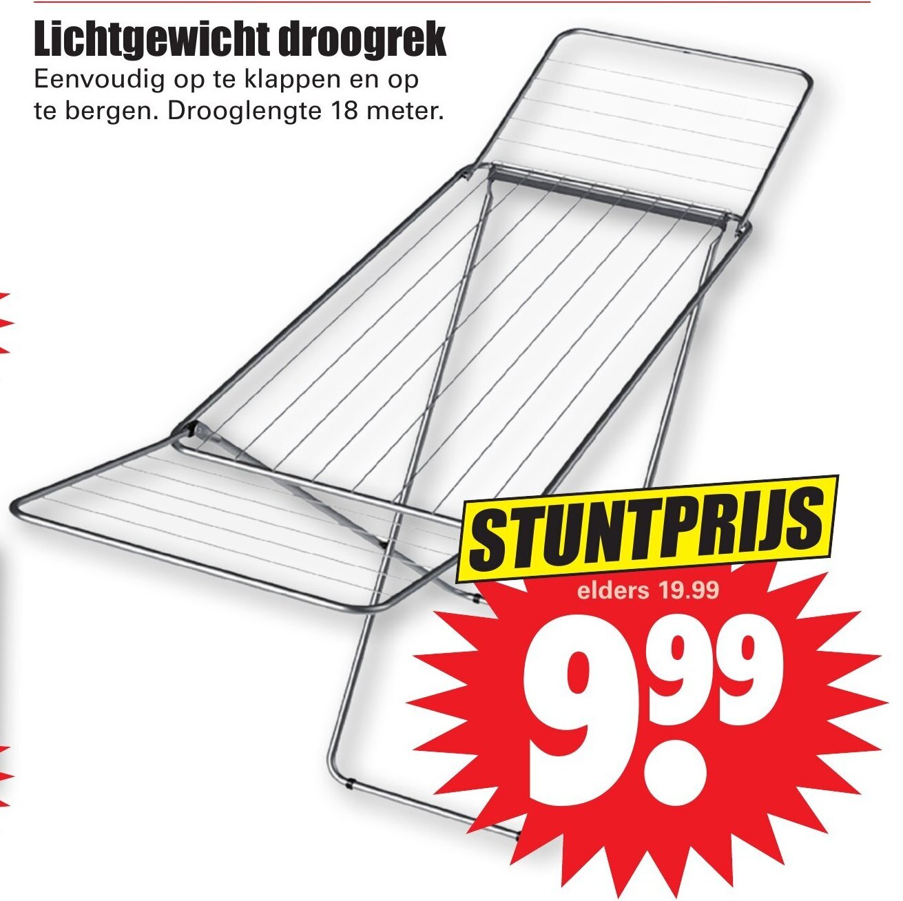 Lichtgewicht droogrek aanbieding bij Dirk
