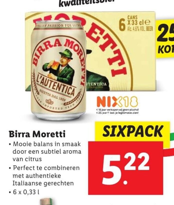 Birra moretti aanbieding bij Lidl