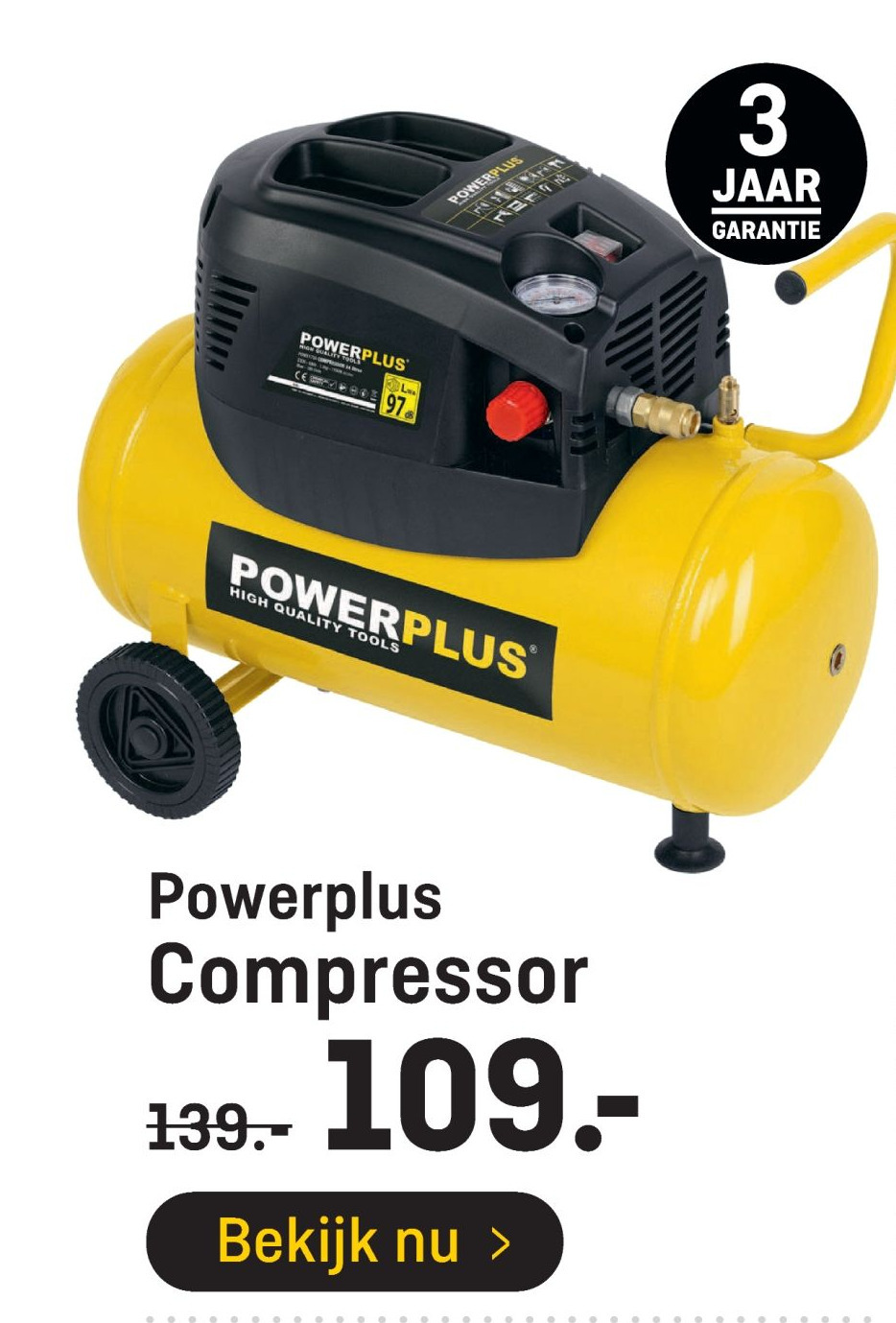 Powerplus Compressor aanbieding bij Hubo