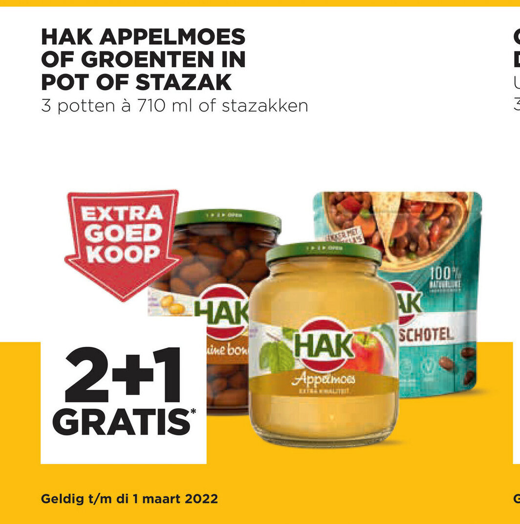 Hak Appelmoes of groenten in pot of stazak 3 potten of 710 ml ...