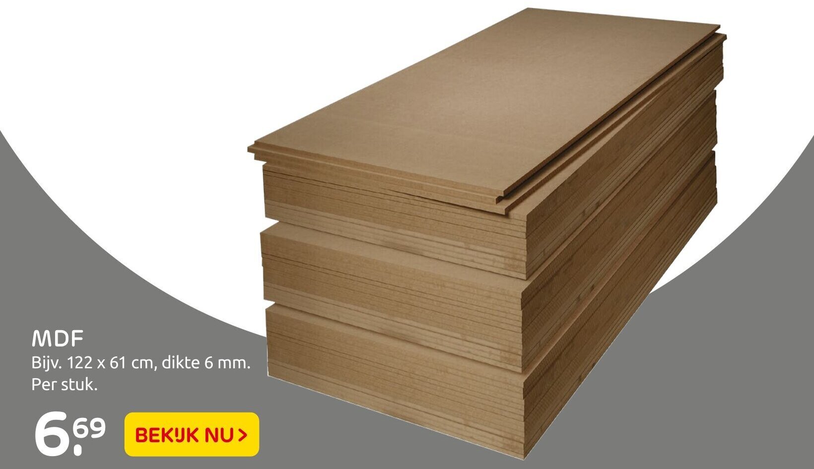 Mdf aanbieding bij Praxis