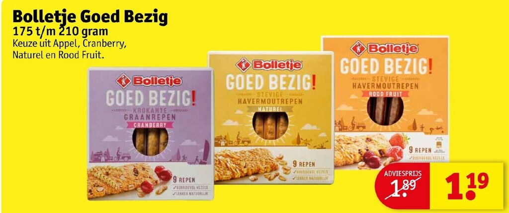 Bolletje Goed Bezig aanbieding bij Kruidvat