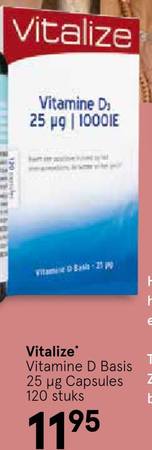 Vitalize Vitamine D Basis 25 ug Capsules 120 stuks aanbieding bij Etos Vitalize Vitamine D Basis 25 ug Capsules 120 stuks aanbieding bij Etos