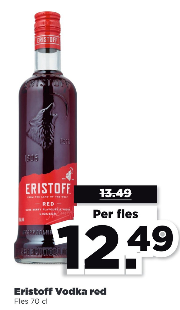 Eristoff Vodka red aanbieding bij PLUS