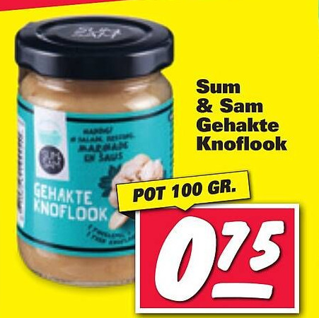 Sum & Sam Gehakte Knoflook aanbieding bij Nettorama