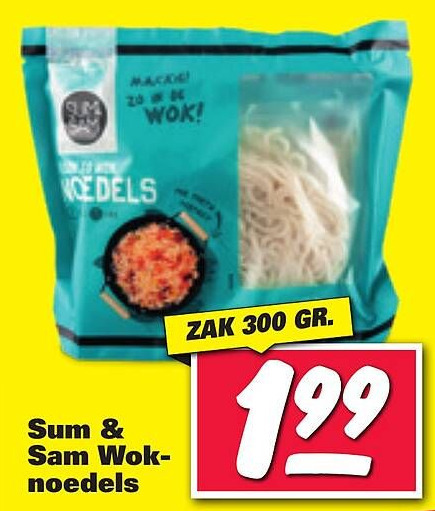 Sum & Sam Wok- noedels aanbieding bij Nettorama