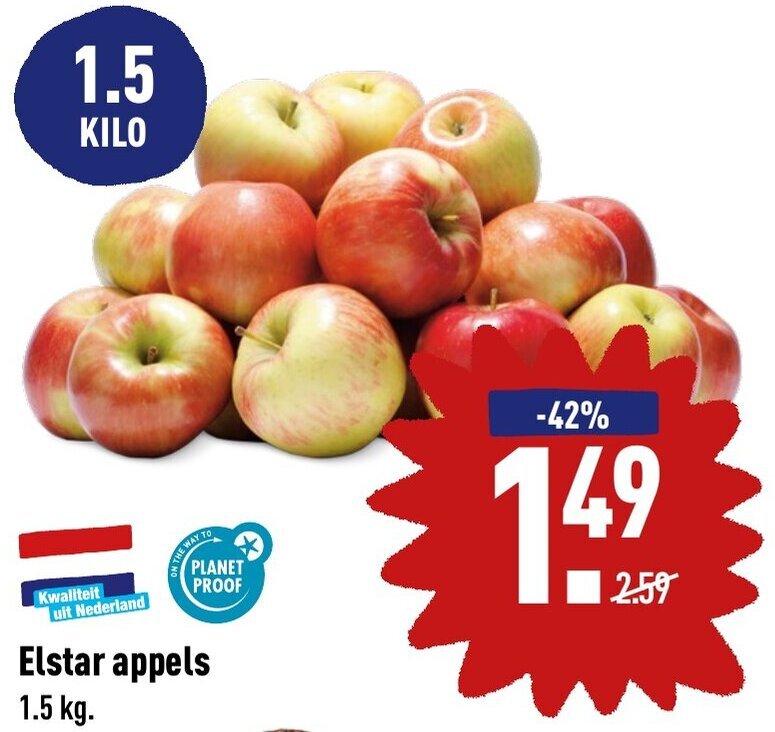Elstar appels 1.5kg aanbieding bij ALDI