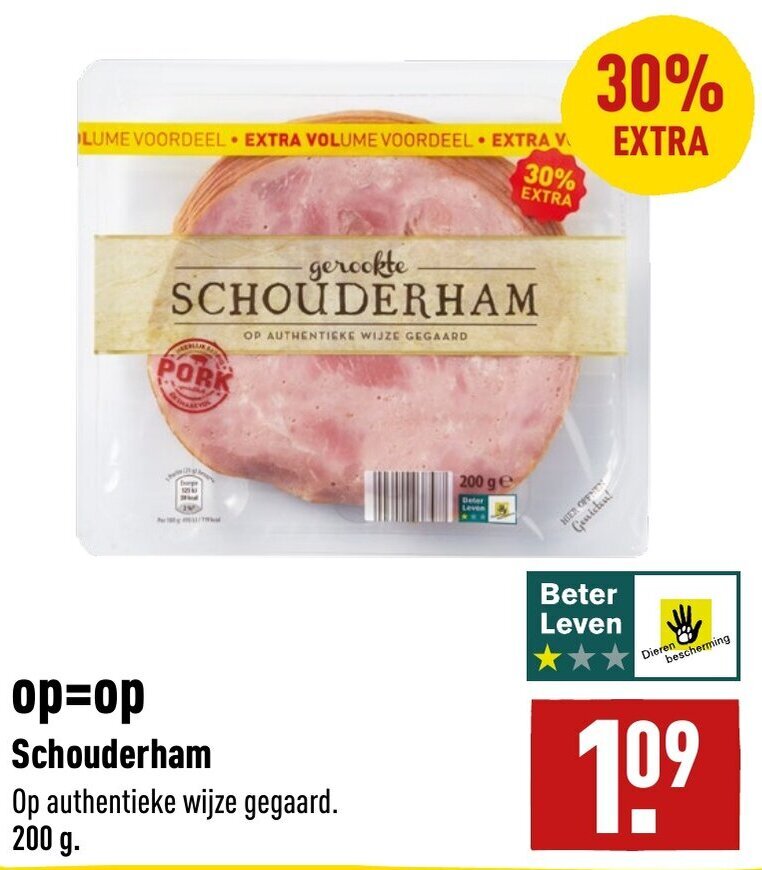 Schouderham 200g aanbieding bij ALDI
