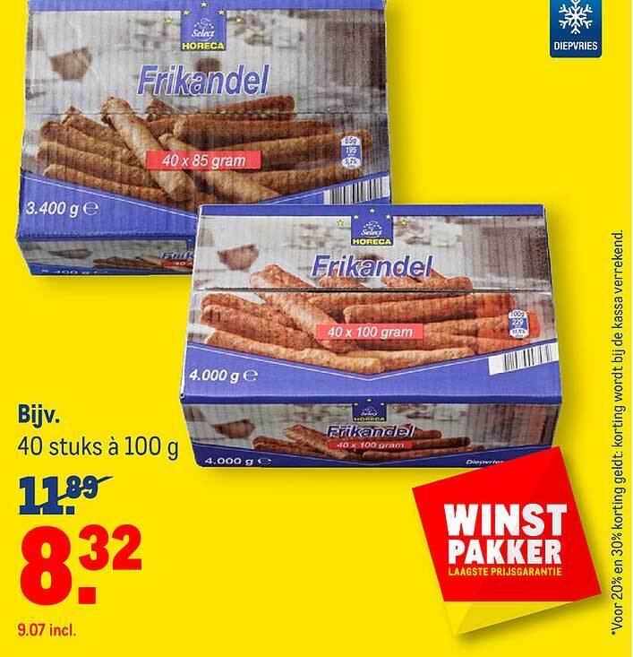 Horeca select frikandel aanbieding bij Makro