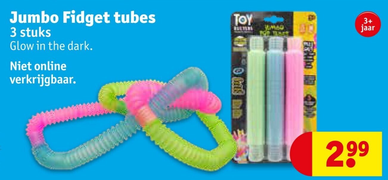 Jumbo Fidget tubes aanbieding bij Kruidvat