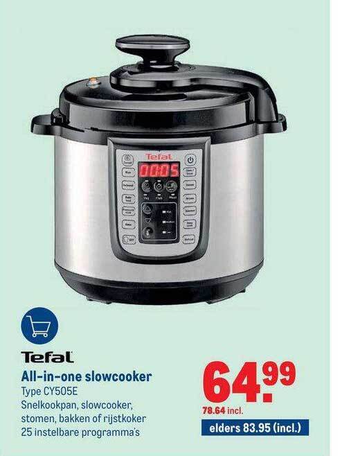 Tefal All-in-one slowcooker aanbieding bij Makro