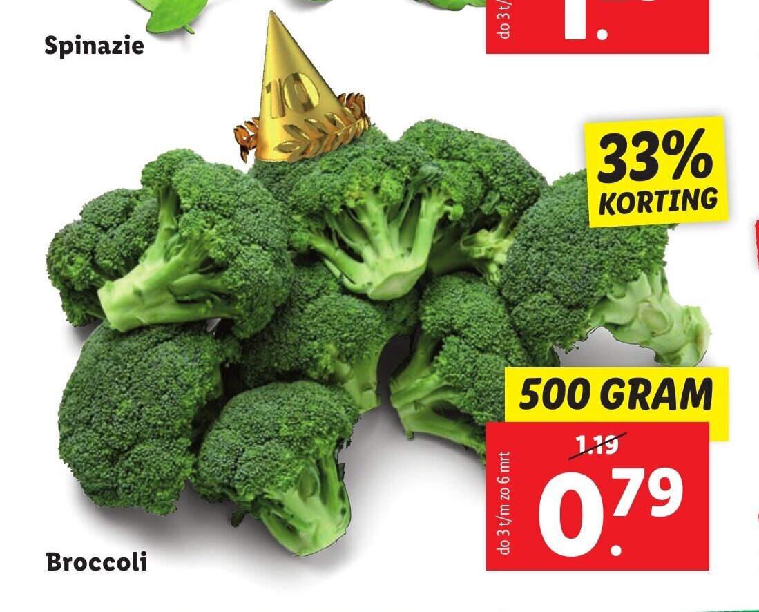 Broccoli 500 gram aanbieding bij Lidl