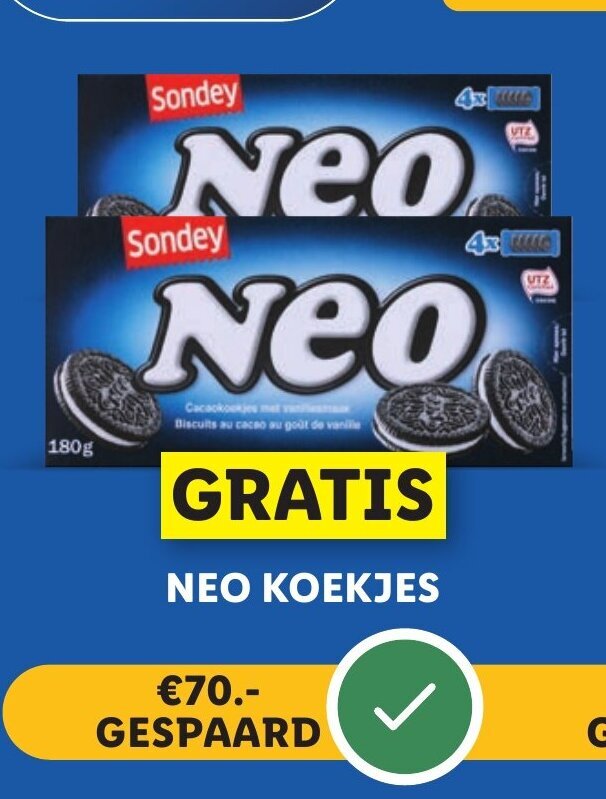 Gratis Neo koekjes aanbieding bij Lidl