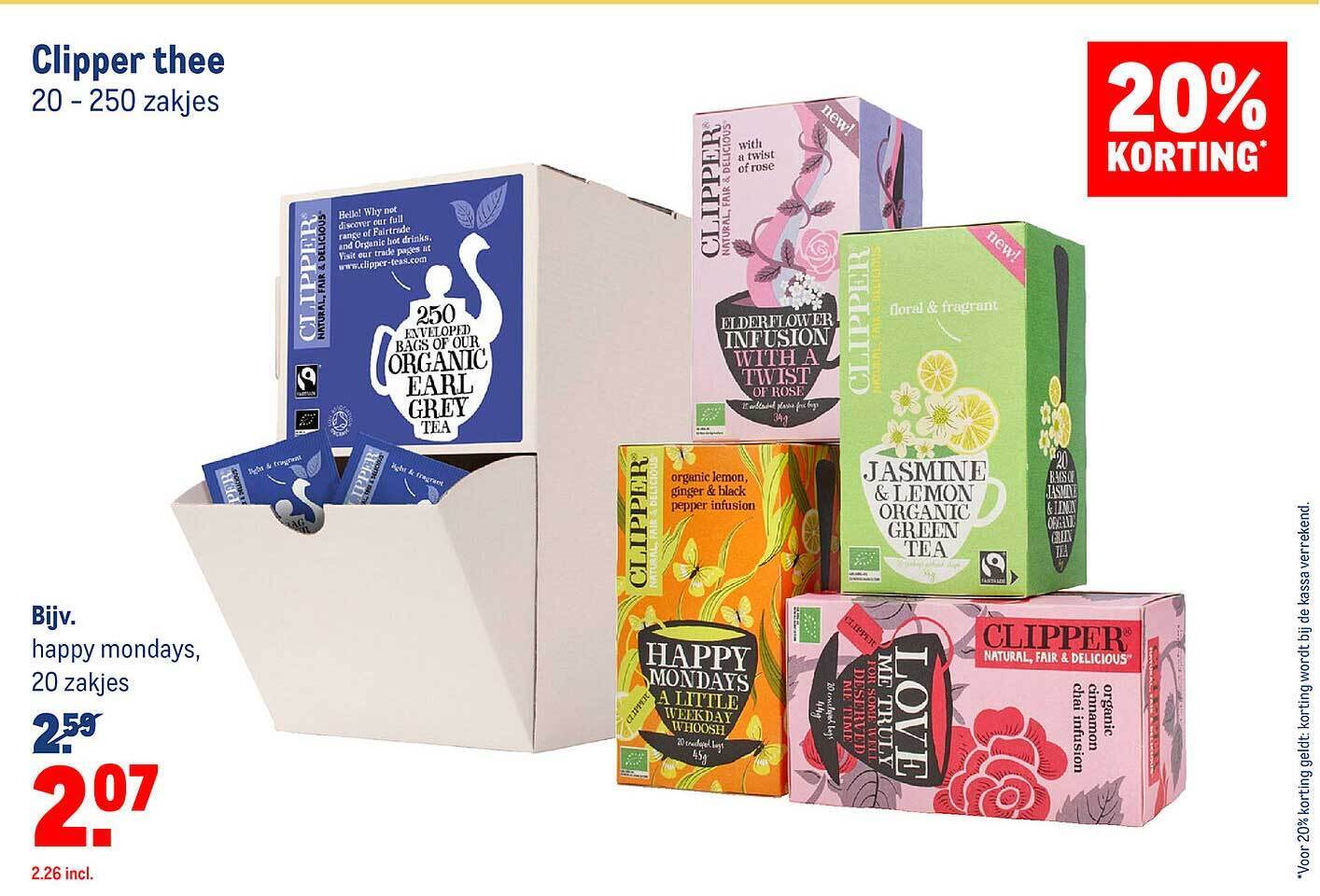 Clipper thee aanbieding bij Makro