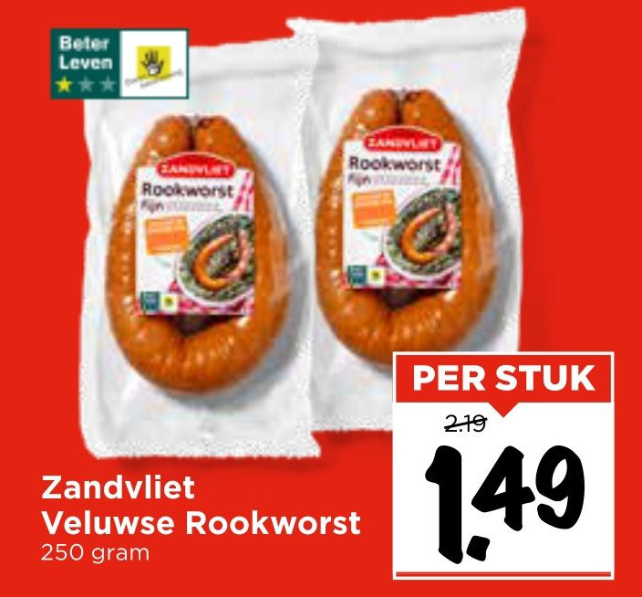 Zandvliet Veluwse Rookworst aanbieding bij Vomar