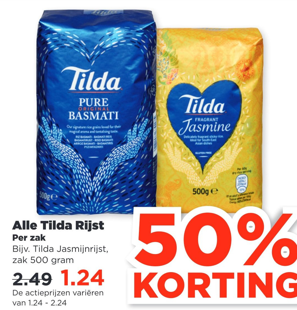 Alle Tilda Rijst aanbieding bij PLUS